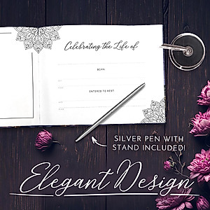 Celebration of Life Funeral Guest Book, Mountain Design Funeral Guestbook, Memorial Service Guest Book, Memorial Book, Funeral Book, Guestbook Funeral, Funeral Registry Book