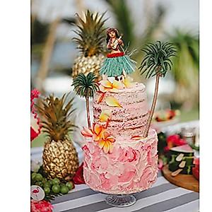 Ymeibe 15Pcs Miniature Palm Trees Decor Diorama Layout Architecture Coconut Model Trees Scenery Landscape Cake Toppers Decoration 4-6.3 inch