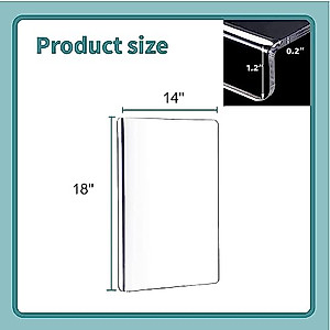 Acrylic Cutting Boards for Kitchen Counter, Clear Cutting Board for Countertop, Acrylic Cutting Board with Counter Lip, Anti-Slip Kitchen Clear Cutting Board for Countertop Protector(18x14 in)