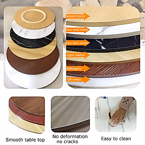 Wooden Lazy Susan Serving Tray, Dining Table Organizer Tray, Kitchen Swivel Plate, Tabletop Organizer, Round Turntable, Smooth Rotation, Rotating Serving Board (Color : D, Size : 70cm-28in)