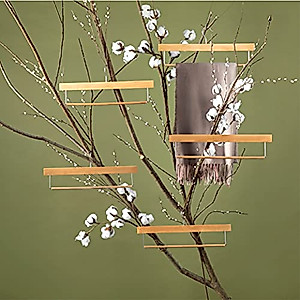 High-Grade Wooden Slack/Trouser Pants Hangers with Non Slip Bar (10 Pack) Smooth Finish, Durable Wooden Hangers - Slim & Sleek Space Saving Closet Hangers, 360° Hook- Ideal for Pant, Jeans, Slacks Etc