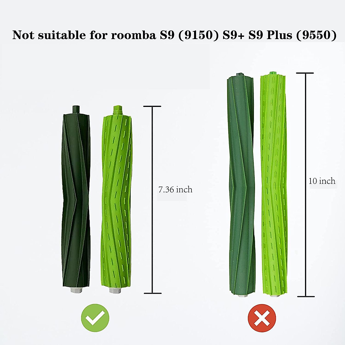 GEBDSM 2 Set Replacement Parts Roller Brushes Compatible for iRobot Roomba i, j&e Series i3(3150) i3+ j6 j6+(6550) j7(7150) j7+ j8 i2 i4 i6 i6+ i7 i7+ i8 i8+Plus E5 E6 E7 Vacuum Cleaner Accessories