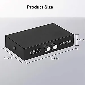 EEEKit Bundle for Printer Switch,2 Port USB 2.0 Manual Printer Scanner Sharing Switch Hub 2 PC to 1 Splitter Adapter,2 Pack USB A to B Printer Cable