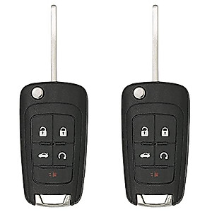 SaverRemotes Key Fob Compatible with 2010-2019 Chevy Equinox/Camaro/Cruze/Malibu/Impala/Sonic/GMC Terrain/Buick Lacrosse/Regal/Verano/Encore Keyless Entry Remote Replacement for OHT01060512