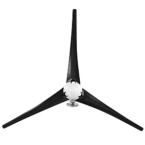 1200W Small Wind Generator Turbines Kit 3 Blades Generator Power Parts Turbines Kit for Marine Home Charging(Black 48V)