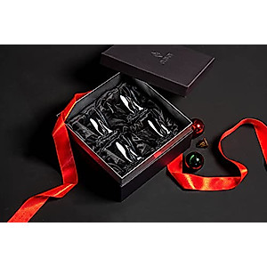 Premium Twist Design Whiskey Glasses - Set of 4 Whisky Glasses In Luxury Gift Box, 10oz Lead-Free Glasses, Great For Bourbon, Scotch, Old Fashioned Cocktails, Ideal For Men, Fathers, Sons, Boyfriends