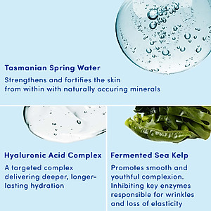 Sand & Sky Tasmanian Spring Water Splash Serum. Hyaluronic Acid for soft and plump skin.