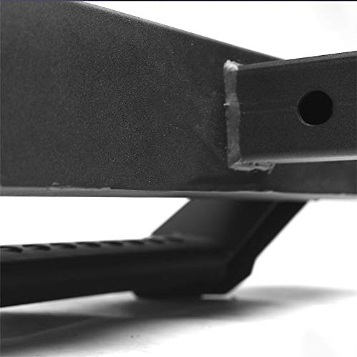 R&L Racing Universal Matte Black Trailer Hitch Hoop Style Drop Down Step Bar for 2" Receiver