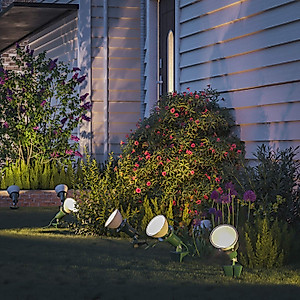 Home Intuition Outdoor Flood Stake Light Plug in Stakelight Fixture with Wall Mount (6-Feet Cord, 18/2-Gauge), 2-Pack