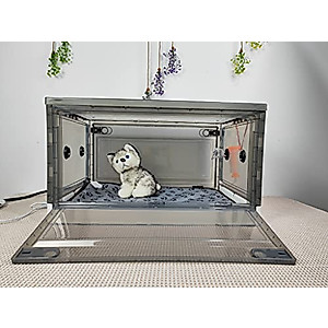 REDDOUDOU Puppy Incubator, Puppy Incubator with Heating, Large PET Brooder Nursery, Kitten Incubator, Incubator for Puppies with Puppy Bed Mat (85L)