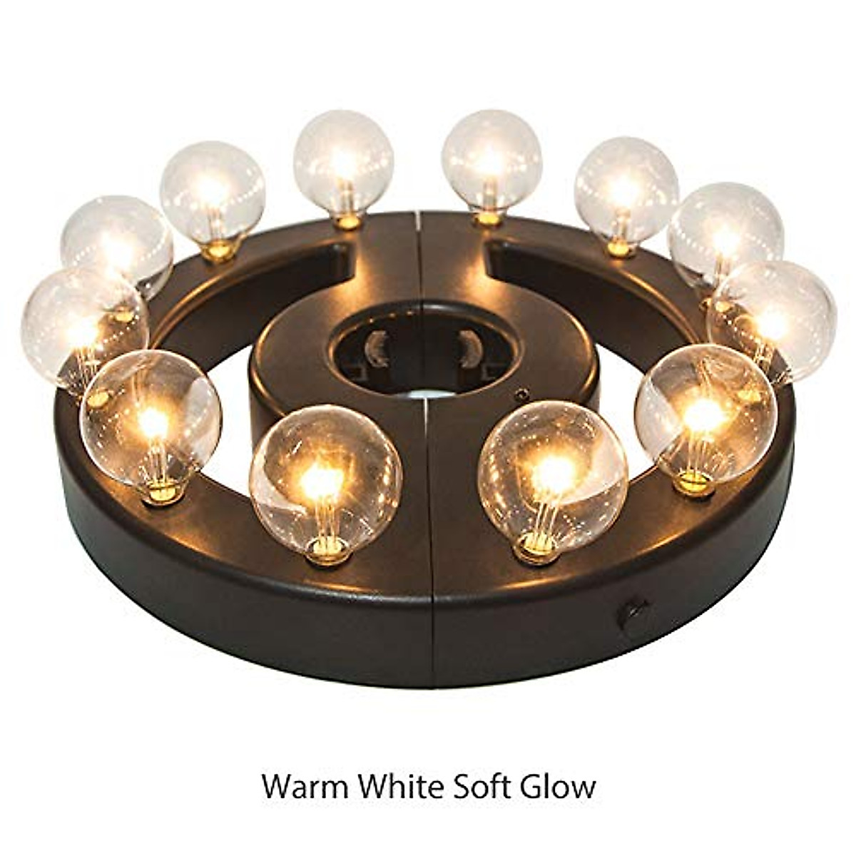 Umbrella Light, Outdoor Umbrella LED Lights Battery Operated Wireless with Remote Control, ZHONGXIN Patio Umbrella Pole Light with 12 Warm White G40 Led Bulbs, for Backyard Umbrellas or Camping Tent …