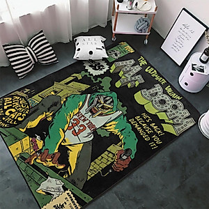 QANCOSI MF Rapper Doom Area Rugs Anti-Slip Ultra Soft Floor Mat Big Rug for Bedroom Living Room Kitchen Home Decor Outdoor/Indoor 60x39 inches