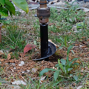 SORANGEUN Auger Drill Bit for Planting - 4 x 12inch &1.6 x 9 inch Set - Garden Auger for Holes, Bulb Planter Auger for Cordless Drill - 3/8 Inch Hex Drive Drill