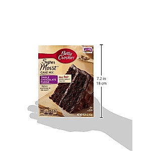 Betty Crocker Super Moist Triple Chocolate Fudge Cake Mix, 15.25 oz (Pack of 6)