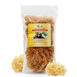 BUIE HOLISTIC HERBS Golden Irish Sea Moss, Pure Wildcrafted, Nutrient-Rich, Dr. Sebi Inspired - Makes 120+ oz Gel | Pure & Natural Raw Gold Irish Sun - Dried Sea Moss for Health & Wellness / (8 oz)