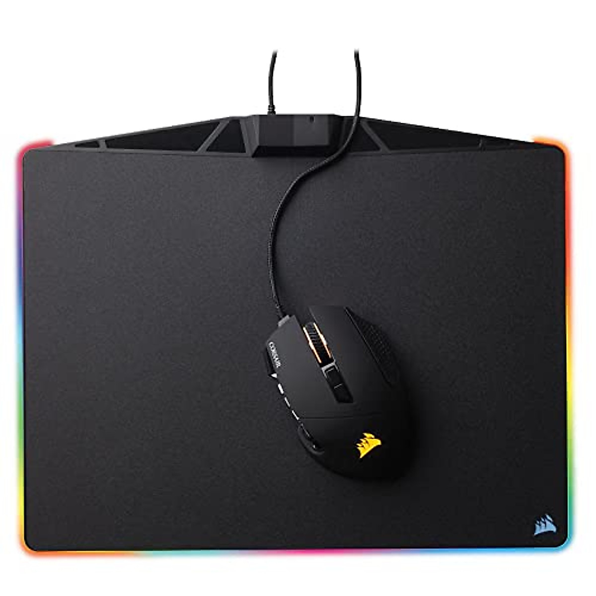 Corsair MM800 Polaris RGB Mouse Pad - 15 RGB LED Zones - USB Pass Through - High-Performance Mouse Pad Optimized for Gaming Sensors, Black