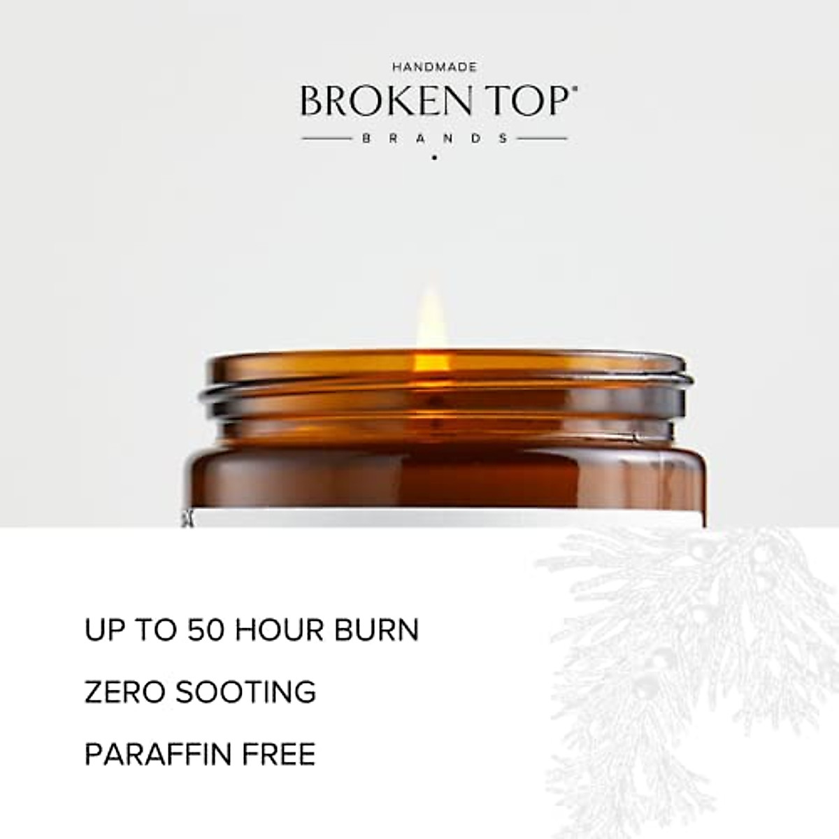 Broken Top Juniper Smoke Pure Soy Candle | 9 oz. | Wood, Smoke & Juniper 50-Hour Burn Time. Natural Cotton Wick, Vegan, No Parabens, No Phthalates