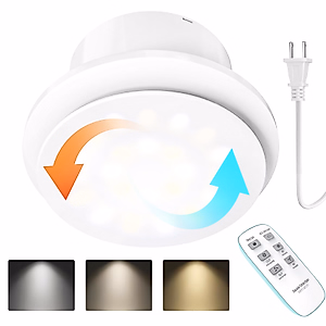 SBONNI Bathroom Exhaust Fan with Light, Upgraded Two Way Bathroom Vent Fan Light with Remote Control 90 CFM 0.3Sones Energy-Saving Household Ventilation Fans, Ceiling Wall Mount for Kitchen Garage