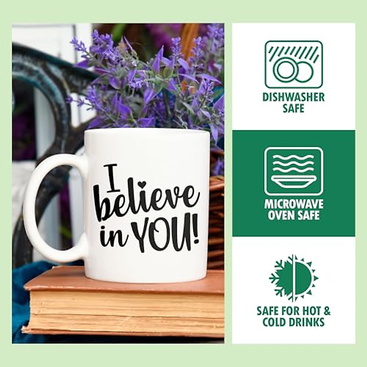 HALAM DECOR Womens Teacher Test Day I Believe In You Testing Exam Proctor Cup 11oz White Mug