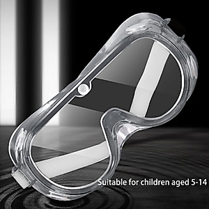 abudder 6 Pieces Kids Safety Goggles,Protective Goggles Crystal Clear Eye Safety Glasses for Boys and Girls
