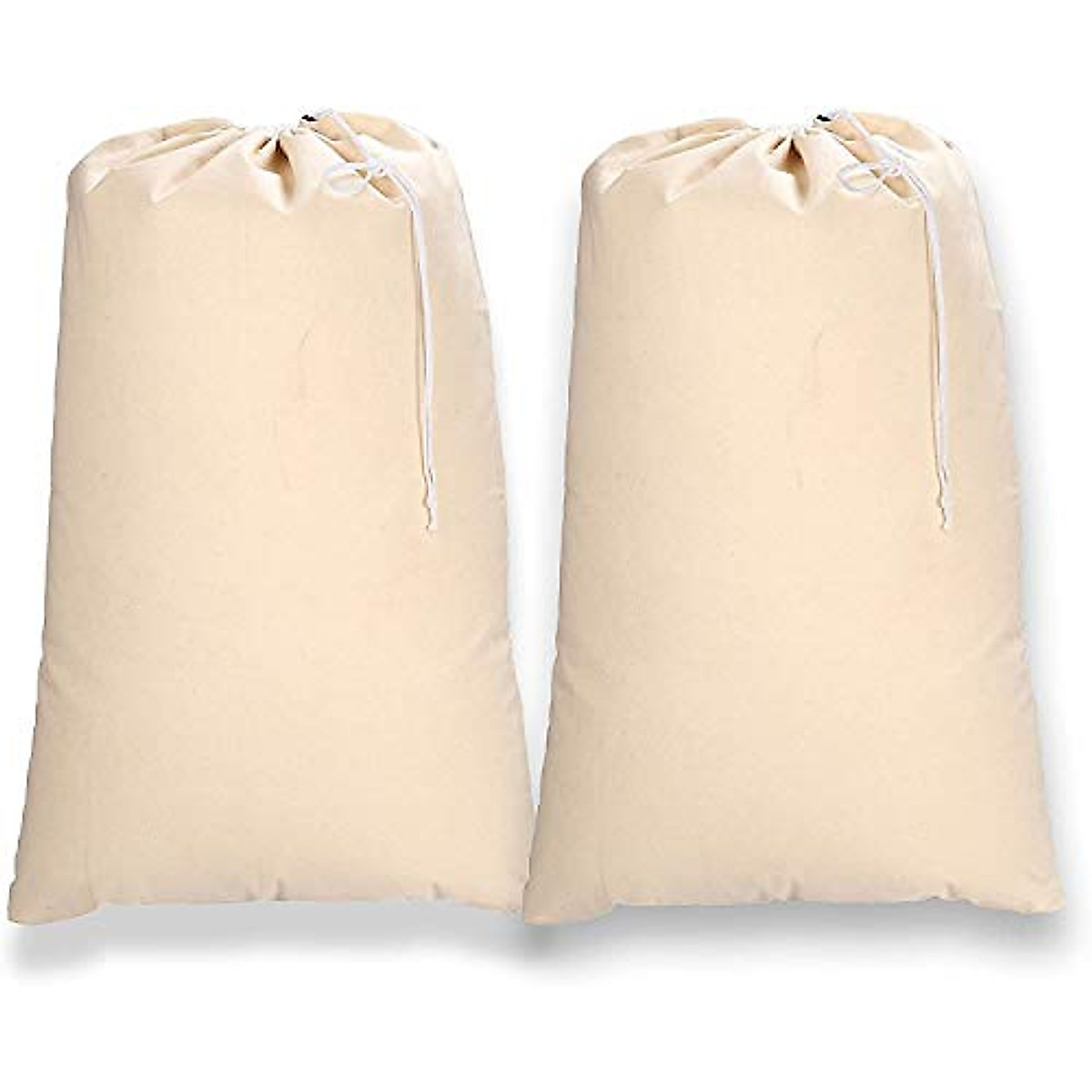 Heavy Duty Laundry Bag,Canvas Laundry Bags,Cotton Laundry Bag with Drawstrings, Easy to Carry,Washable Laundry Bag,Santa Bag,Laundry Hamper Bags 24x36 inch -Natural (Set Of 4 Pieces)