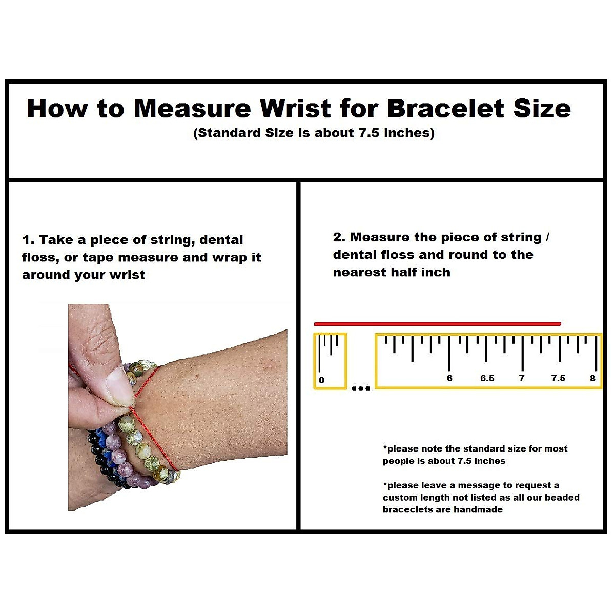 LTC Designs 4 mm Smooth Round Smoky Quartz Stretch Bracelet, 7" for Men, Women,and Teen.s Considered a Powerful Protective Stone