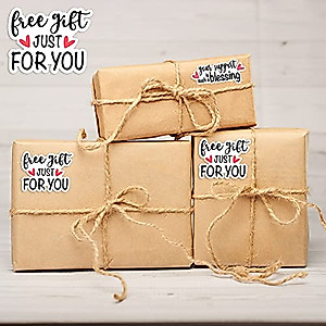 Wailozco 1.5'' Gift Just for You Stickers,Thank You Stickers,Handmade Stickers,Business Stickers,Envelopes Stickers for Online Retailers,Handmade Goods,Small Business,500 Labels Per Roll