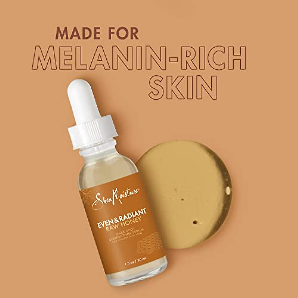 SheaMoisture Even and Radiant Face Serum Skin Care for Uneven Skin Tone Dark Spot Corrector with Raw Honey 1 fl oz