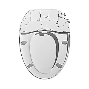 Vinnova Taranto Non-Electric Bidet Toilet Seat - Self Cleaning Retractable Nozzle, Elongated in White, Easy Installation