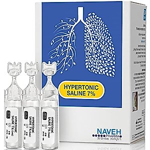 RSV Hypertonic Saline Solution 7% - Nebulizer diluent for inhalators and nasal hygiene devices Helps Clear Congestion from Airways and Lungs – Reduce Mucus (25 Sterile Saline Bullets of 5ml)