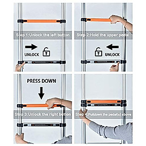 Telescoping Ladder Extension Multi-Purpose 18.5 FT Aluminum Foldable Industrial Compact Loft Ladder Household Daily or Emergency Use Portable Extendable Step Ladders 330 lb Large Loading Capacity