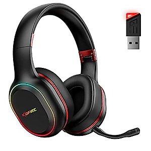 KOFIRE UG-05 Wireless Gaming Headset for PS5, PS4, Nintendo Switch, PC, 2.4Ghz Ultra Low Latency Bluetooth Gaming Headphones with Removable Mic, Soft Menory Earmuffs, 3.5mm Wired for Xbox Series
