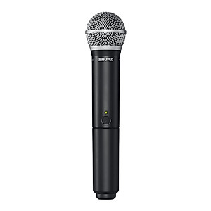 Shure BLX288/PG58 Wireless Microphone System - 14-Hour Battery Life, 300 ft Range, UHF | Includes (2) PG58 Handheld Vocal Mics, Dual Channel Receiver | J11 Band (BLX288/PG58-J11)