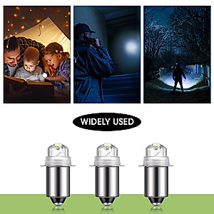 Honoson 30 Lumen 3-Volt LED Replacement Bulb Flashlight Bulbs LED Torch Flashlight Bulb with 10 Year Lifespan, 41-1643 (2)