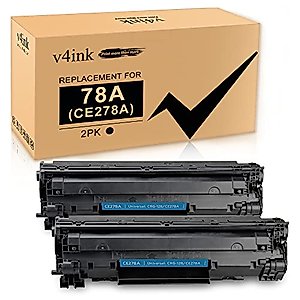 v4ink Compatible CE278A Toner Cartridge Replacement for HP 78A CE278A (Black 2 Packs) for use in HP Laserjet Pro M1536dnf MFP P1606dn P1600 P1566 P1560 Series Printer