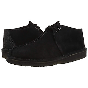 Clarks Men's Desert Trek Moccasin, Black Suede, 10 Medium US