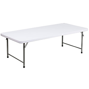 Classroom Essentials 4.93-Foot Kid's Granite White Plastic Folding Table