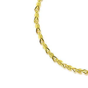 CHOW SANG SANG 999.9 24K Gold Price-by-Weight 4.67g Gold Barleycorn Bracelet (17cm) for Women 91552B