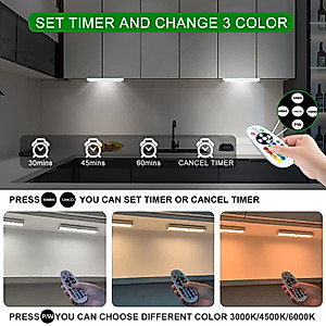 SZOKLED Under Cabinet Lighting Rechargeable 48-LED Wireless Under Cabinet Lights Remote, Kitchen Counter Lights Closet Lights RGB Perfect for Indoor Pantry Display Shelf 15 Color Changing(6 Packs)