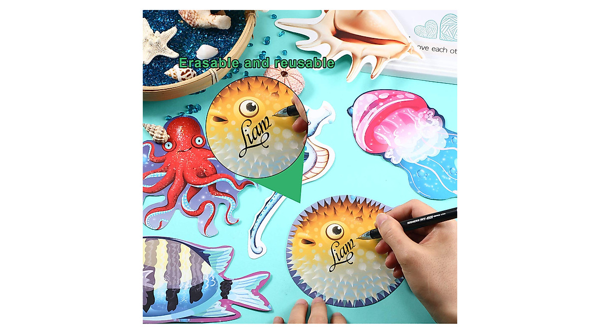 Sea Life Ocean Cutouts - 45 Vibrant Fish & Sea Animal Decorations
