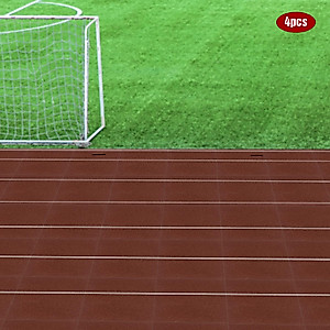 CheriMuMu Rubber Playground Tiles, 20"x20"x1” High Density Interlocking Shock Absorbent Safety Tiles Heavy Duty Rubber Exercise Mats, Non-Slip Flooring Mat for Playground Park Gym Indoor and Outdoor