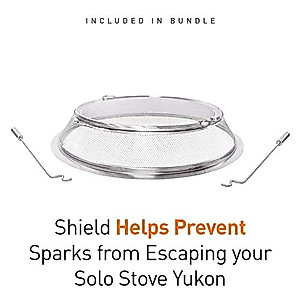 Solo Stove Yukon 27" Accessory Only Bundle Includes Yukon Shield, Yukon Shelter, Fire Pit Roasting Sticks and Fire Pit Tools Great Fire Pit Accessory Bundle
