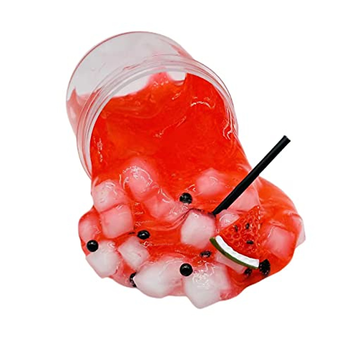 2 Pack Kit Jelly Cube Crunchy Slime Ocean Blue and Red Jelly Cube Slime.Snowflake Polar Bear, Watermelon for Gift Bags.Stress Relief Toys,Christmas Stocking fillers for Girls and Boys