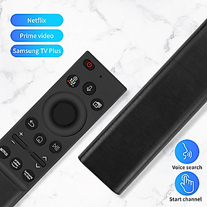 Universal Replacement Voice Remote for All Samsung Smart TV with Voice Function, Compatible with Smart Crystal Curved Frame UHD Neo TVs,with Netflix,Prime Video and Samsung TV Plus Buttons.