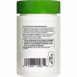 Rainbow Light - Complete Iron Mini-Tabs, Gently Encourages Healthy Iron Levels by Promoting Iron Absorption with Ferractiv Iron, Vitamin C and Ginger, Vegan, Gluten-Free, Non-Constipating, 60 Tablets