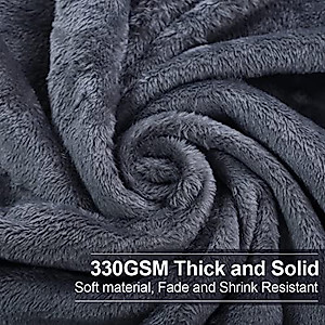 Soft California King Blanket Warm Fuzzy Microplush Lightweight Thermal Fleece Blankets for Couch Bed Sofa,102X108Inch,Dark Grey