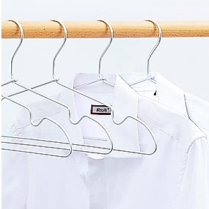 Aluminum Metal Hangers ,10 Pack Strong Heavy Duty Hanger for Shirt,Coat Suit,Lightweight Ultra Thin Space Saving Hangers