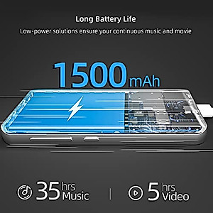 MP3 Player with Bluetooth and WiFi, 4" Full Touch Screen MP4 MP3 Player with Spotify, Android Streaming Music Player with Pandora, Portable HiFi Sound Walkman Digital Audio Player with Speaker (White)