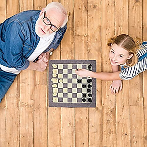 Ipetboom Travel Kit Suit Portable Chess Checkers Set 2 in 1 Travel Board Games for and Adults Folding Roll up Chess Game Sets Checker Pieces with Storage Bag A Star Realms Star Realms Doomlings