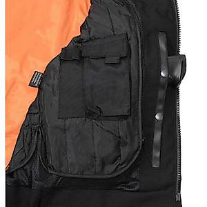 Milwaukee Leather MPM1730 Black Padded Textile Motorcycle Jacket for Men w/Reflective Skulls - All Season Motorcycle Jacket - X-Large